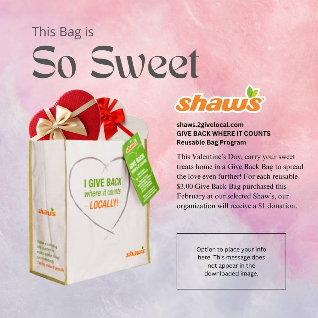 February Tool 3 - Shaw's GIVE BACK WHERE IT COUNTS Reusable Bag Program