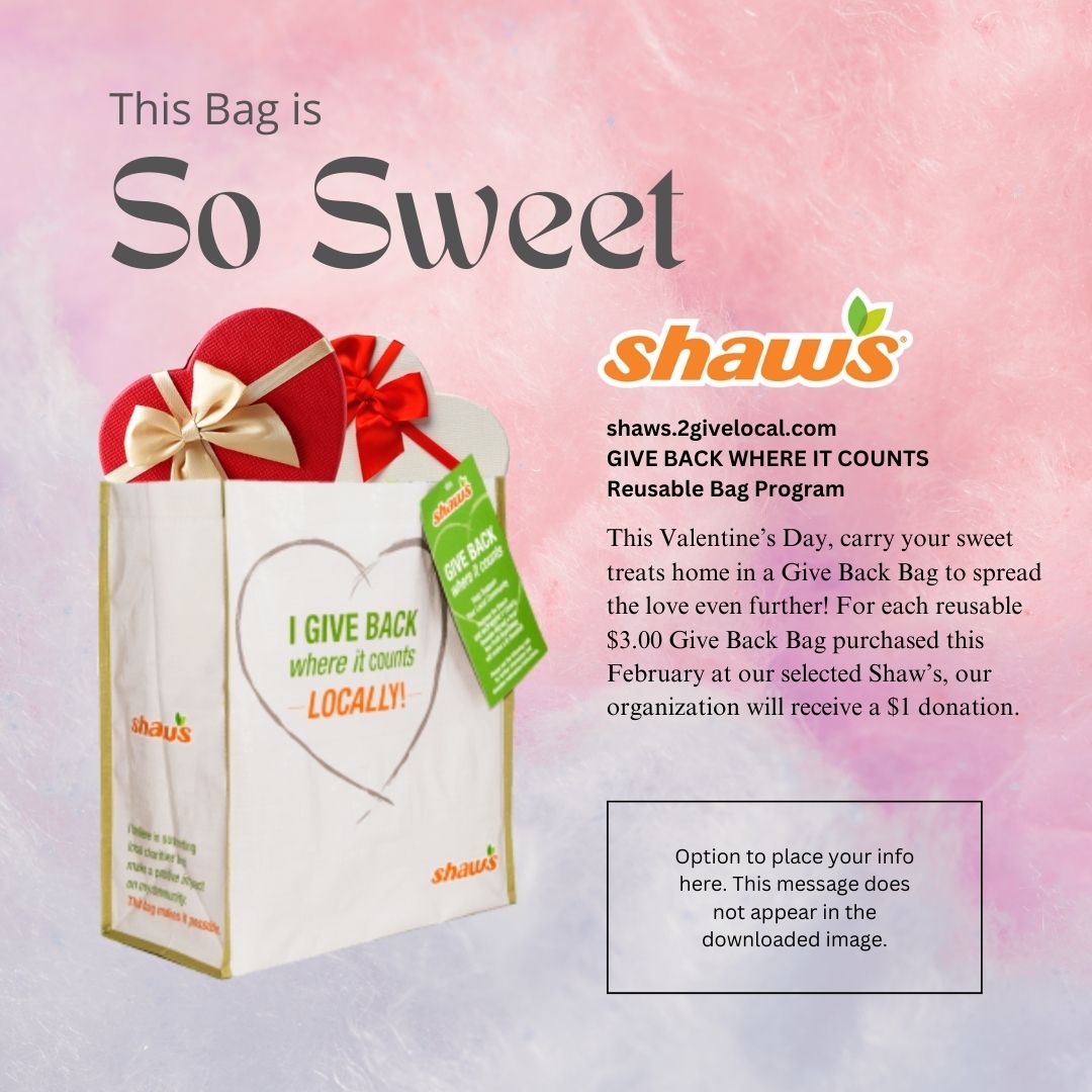 February Tool 3 - Shaw's GIVE BACK WHERE IT COUNTS Reusable Bag Program